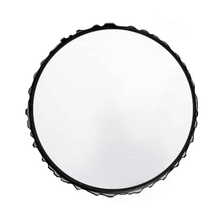Black Round Wall Mirror 46cm Amaz Ultra Decorative Iron Frame for ...